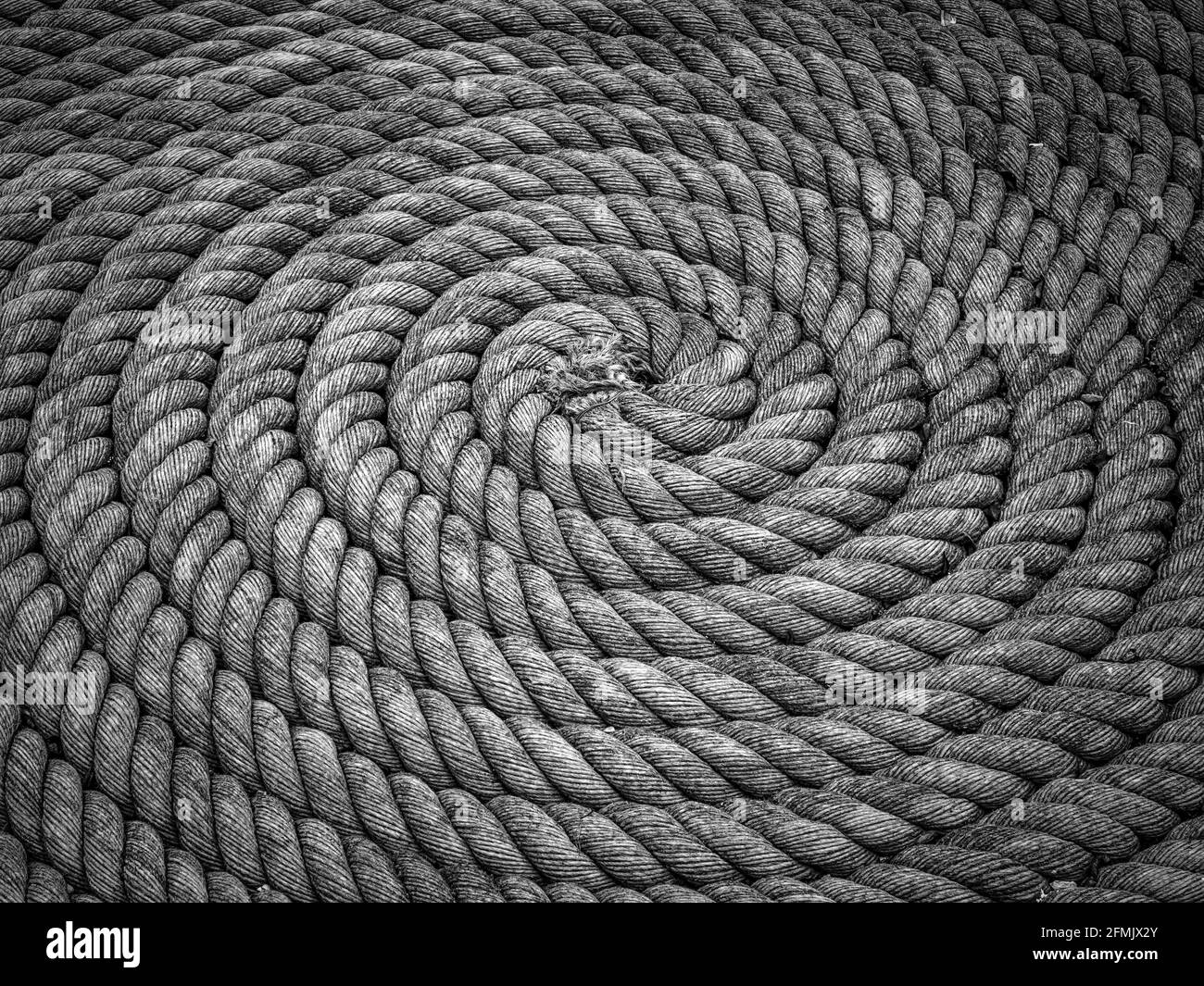 A perfect coil of rope Stock Photo - Alamy