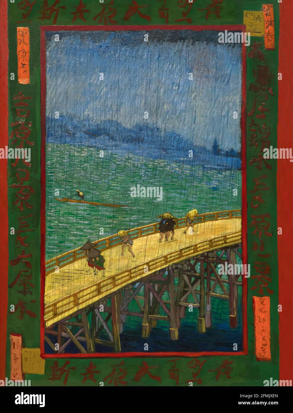 Bridge in the Rain, after Hiroshige, Vincent van Gogh, 1887 Stock Photo ...