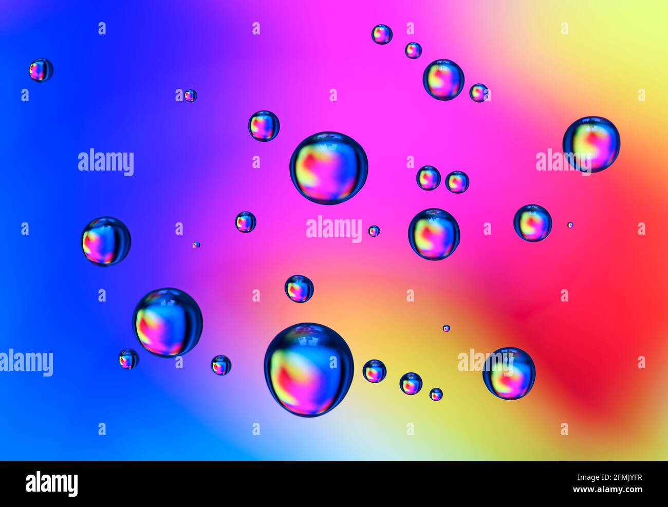 Beautiful coloured diffraction effects from water droplets on glass ...
