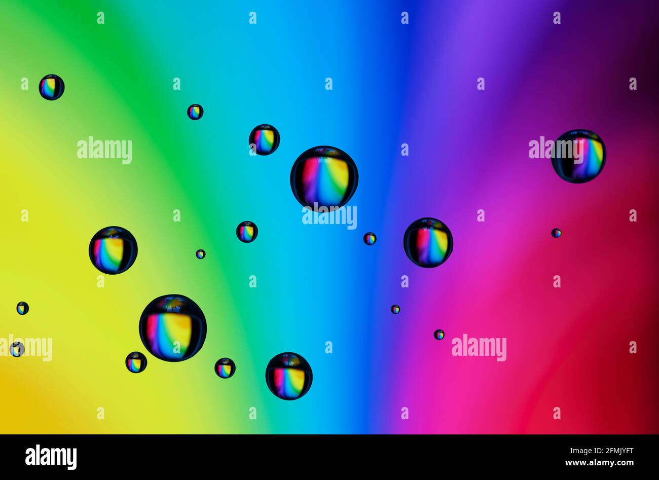 Beautiful coloured diffraction effects from water droplets on glass ...