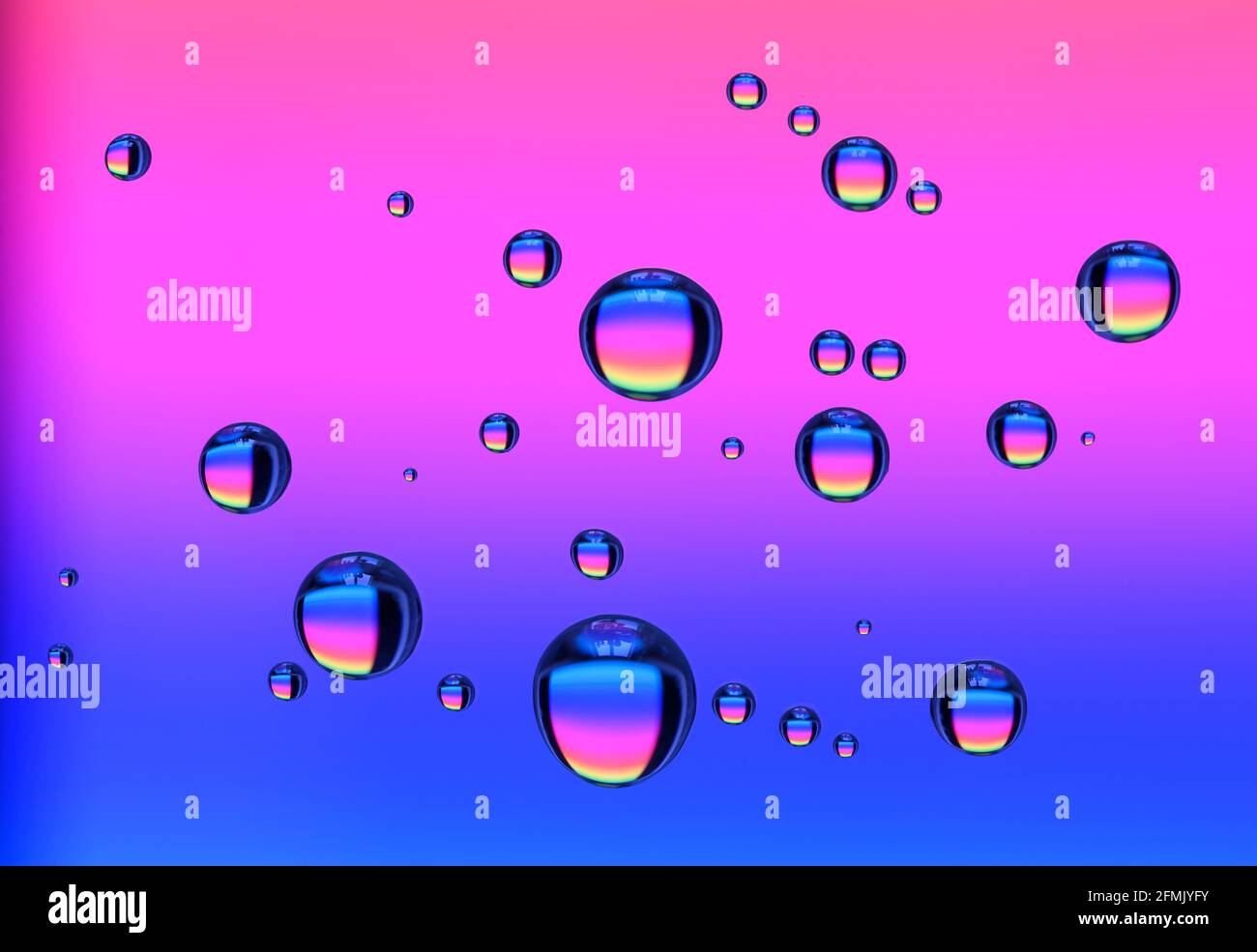 Beautiful coloured diffraction effects from water droplets on glass ...