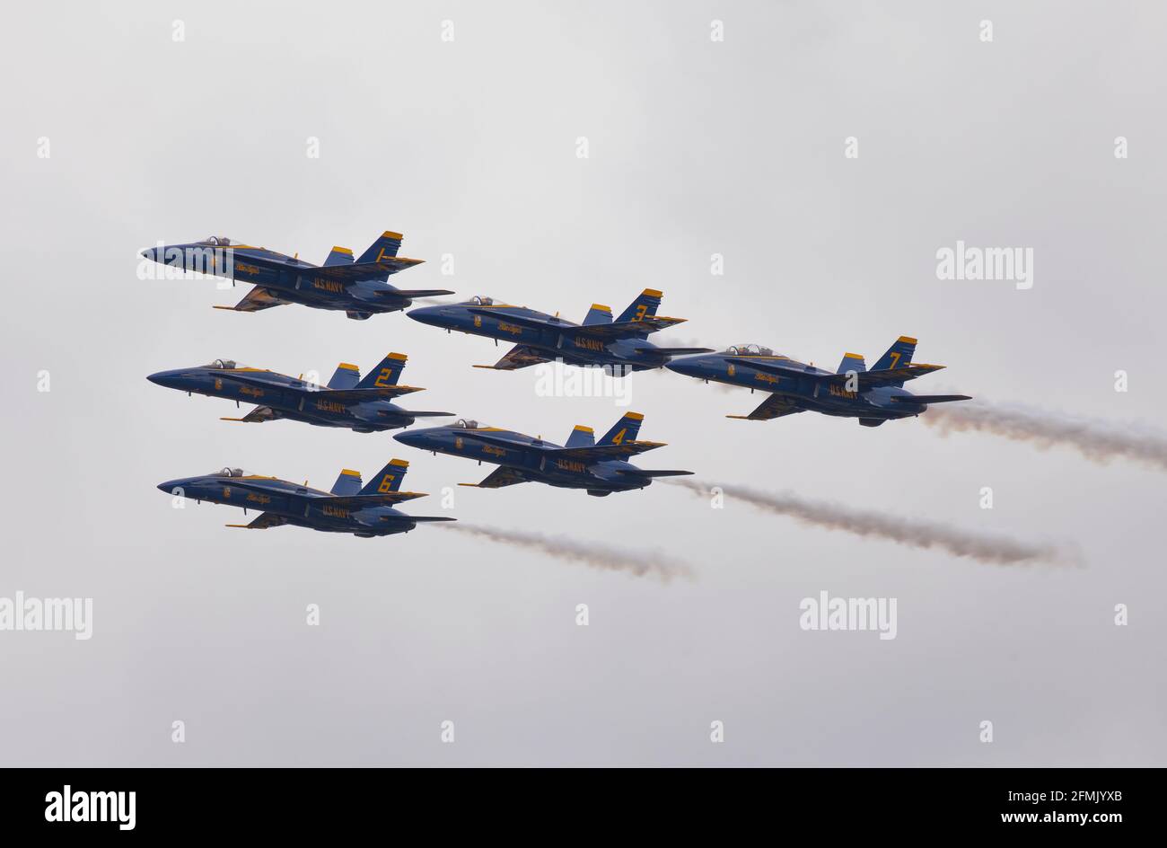 The Blue Angels display over Seattle Stock Photo - Alamy