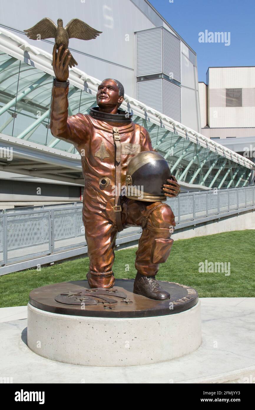 Statue of Michael P. Anderson who was lost in the Columbia Space ...
