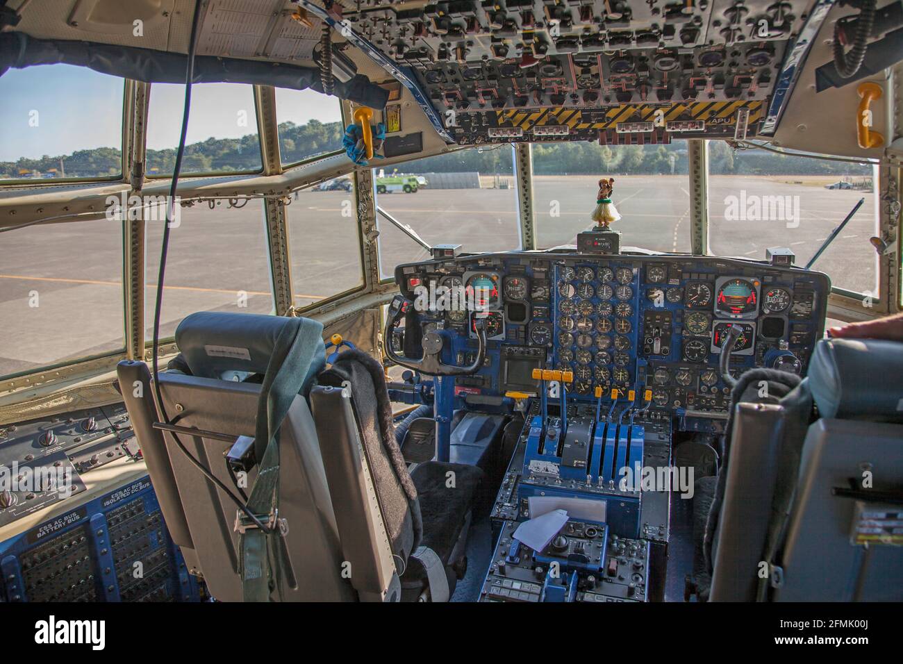 The cockpit on board Fat Albert, the Blue Angels support aircraft Stock ...