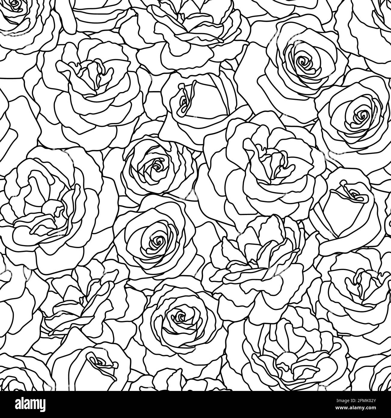 Vector Seamless Pattern With Roses Beautiful Design For Wrapping Paper vector-seamless-pattern-with-roses-beautiful-design-for-wrapping-paper