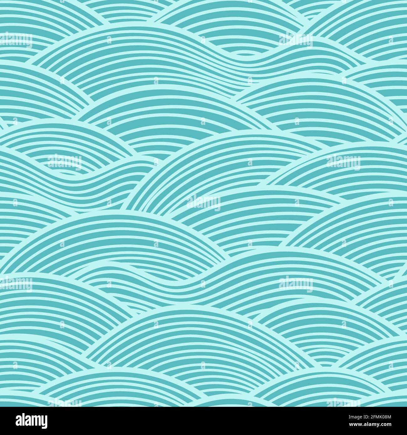 Vector seamless wavy pattern. Freehand abstract illustration for fabric ...