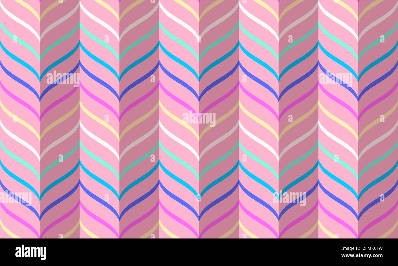 Rainbow chevron pattern, seamless vector geometric background. Unicorn magic rainbow stripes ...