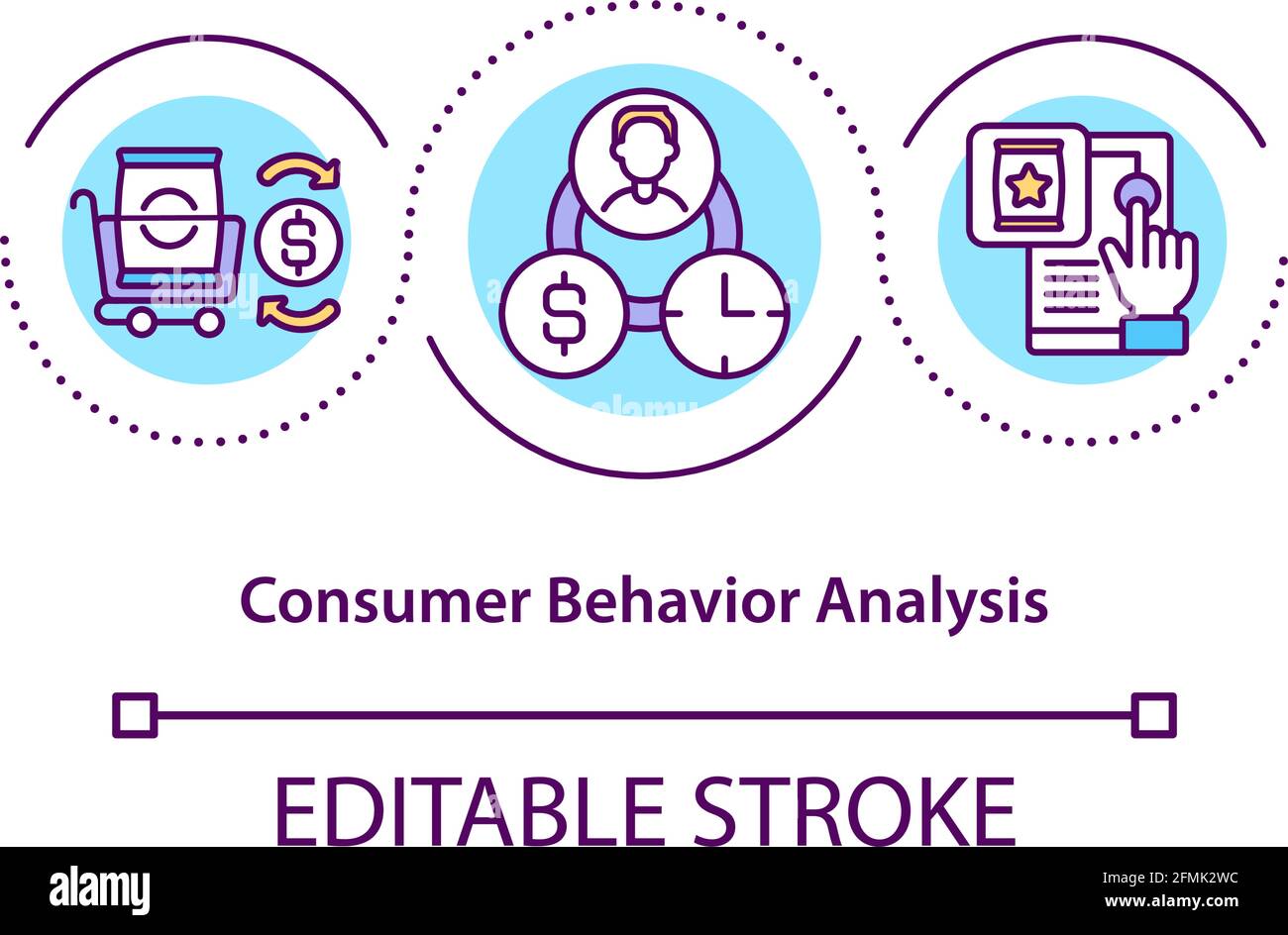 Consumer behavior analysis concept icon Stock Vector Image & Art - Alamy
