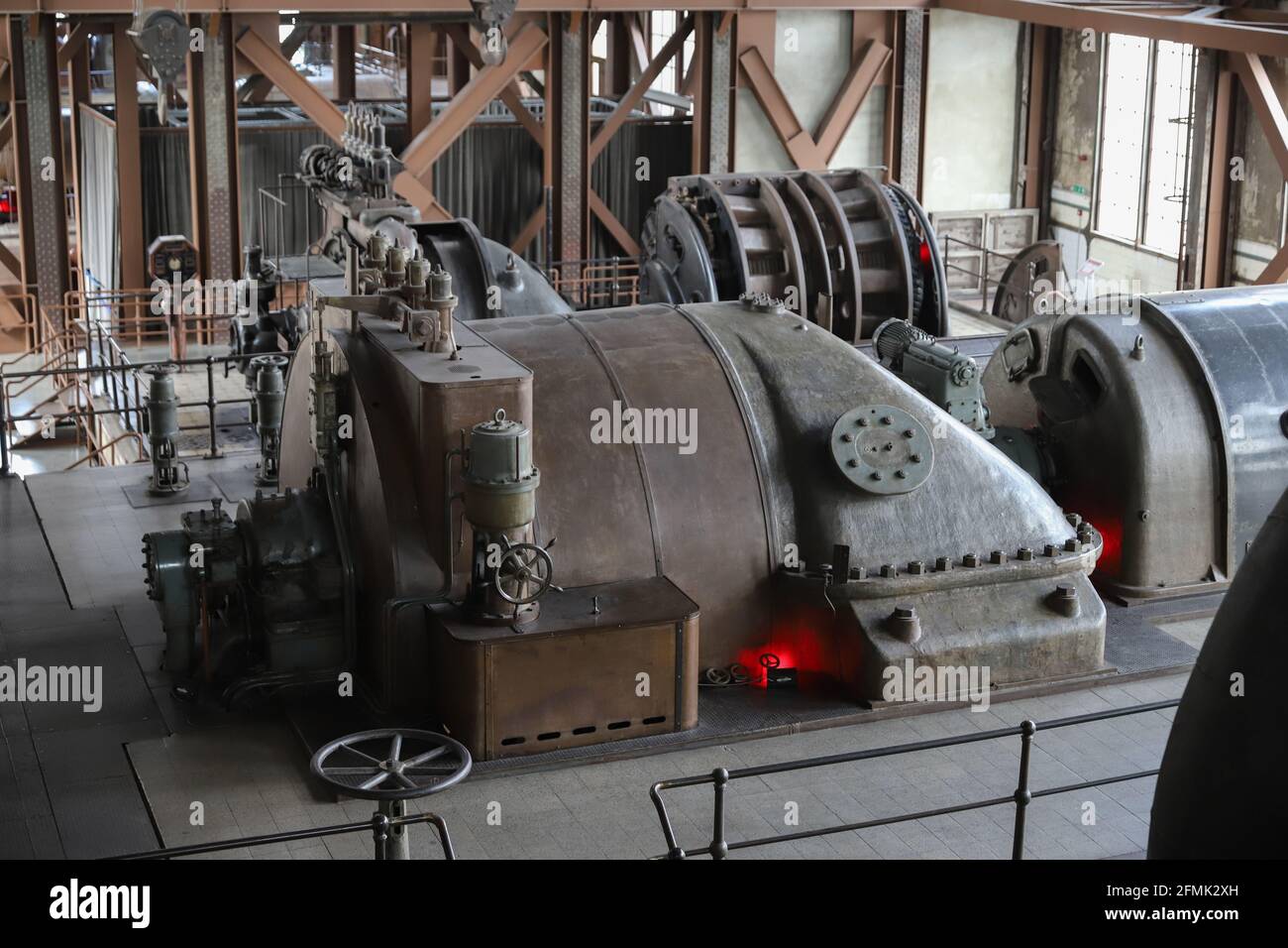 Old Engine of an old Power Plant Stock Photo - Alamy