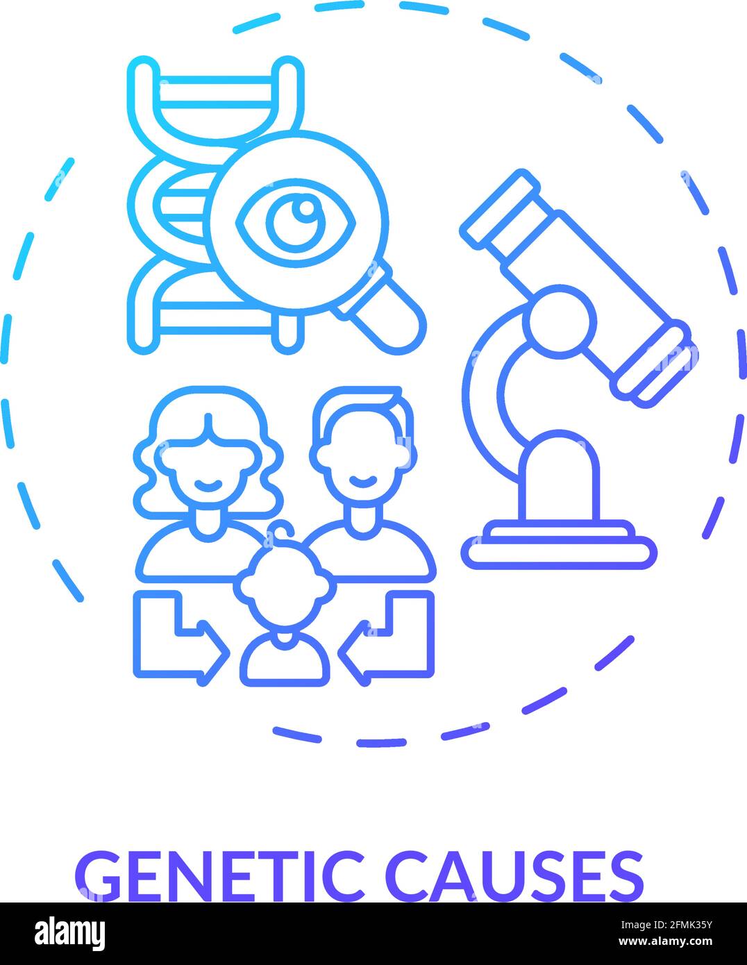 Genetic causes concept icon Stock Vector Image & Art - Alamy