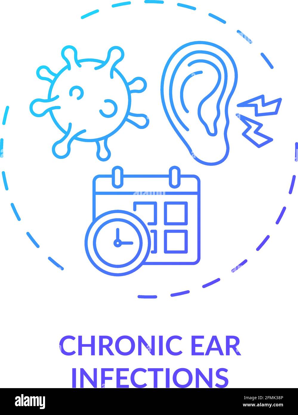 Chronic ear infections concept icon Stock Vector Image & Art - Alamy