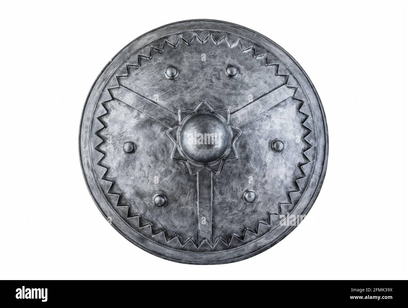 Old round shield isolated on white background with clipping path Stock ...