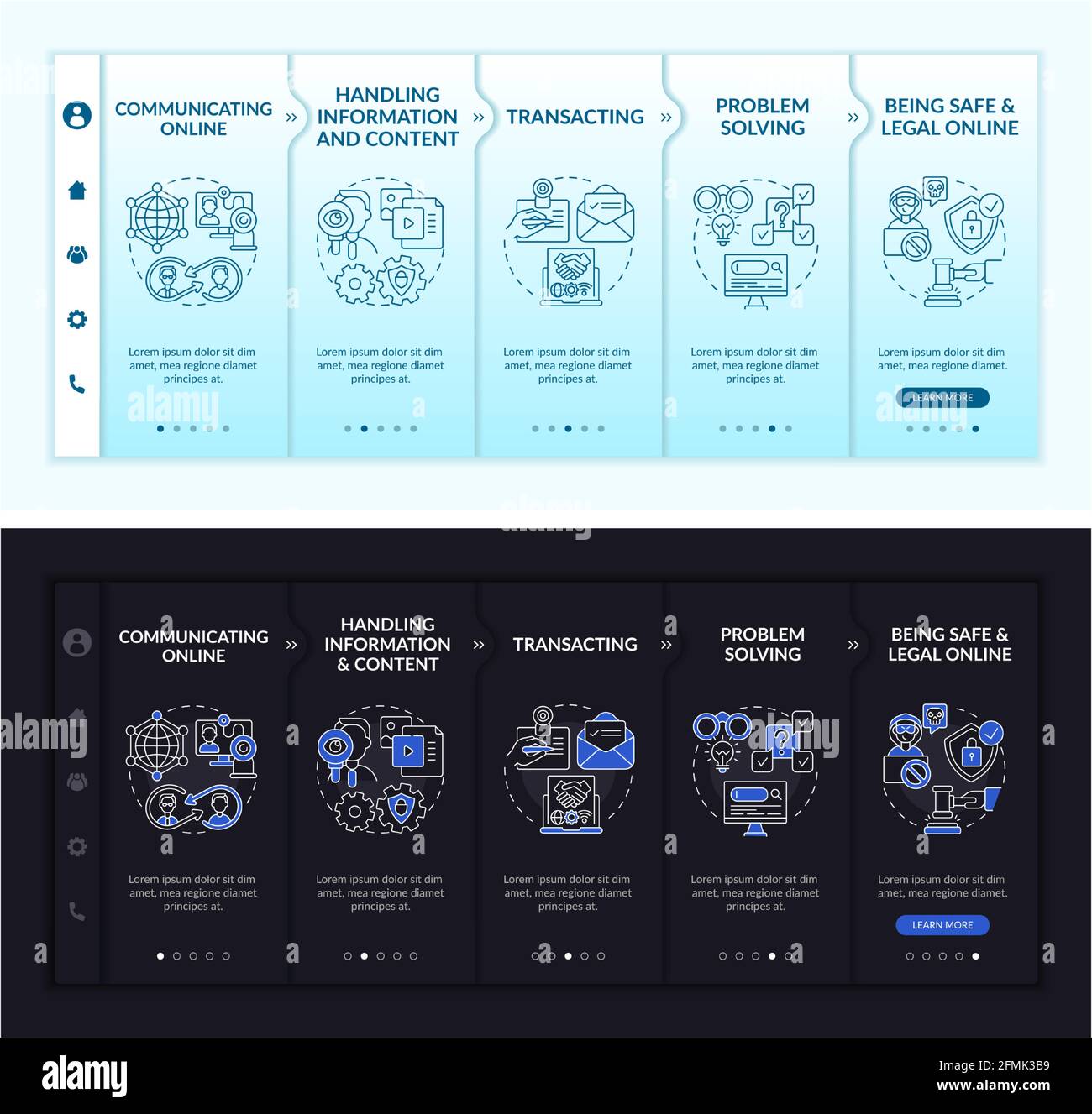 Essential digital skills onboarding vector template Stock Vector Image & Art - Alamy