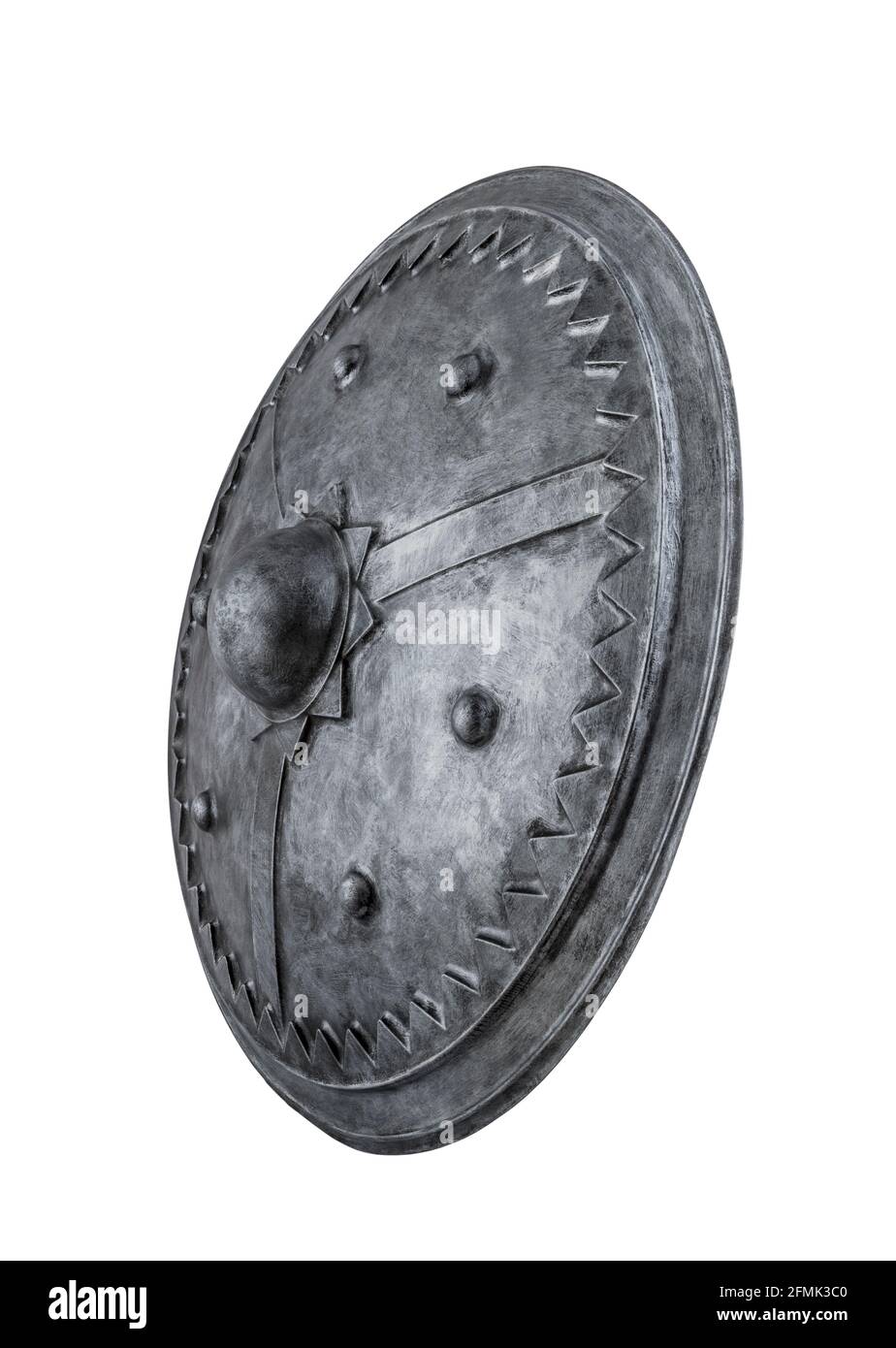Old round shield isolated on white background with clipping path Stock ...