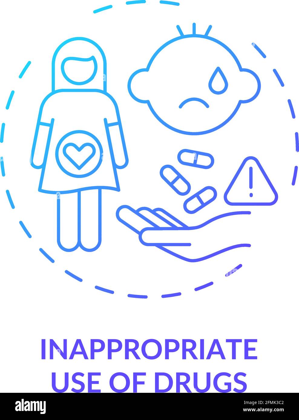 Woman drugs baby Stock Vector Images - Alamy