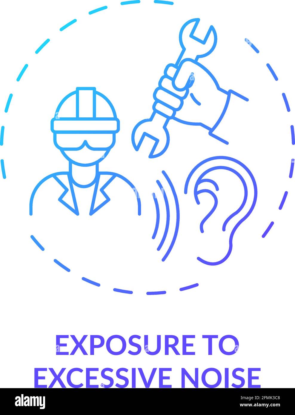 Exposure to excessive noise concept icon Stock Vector Image & Art - Alamy