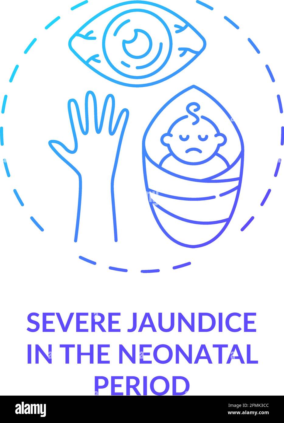 Severe jaundice in neonatal period concept icon Stock Vector Image ...