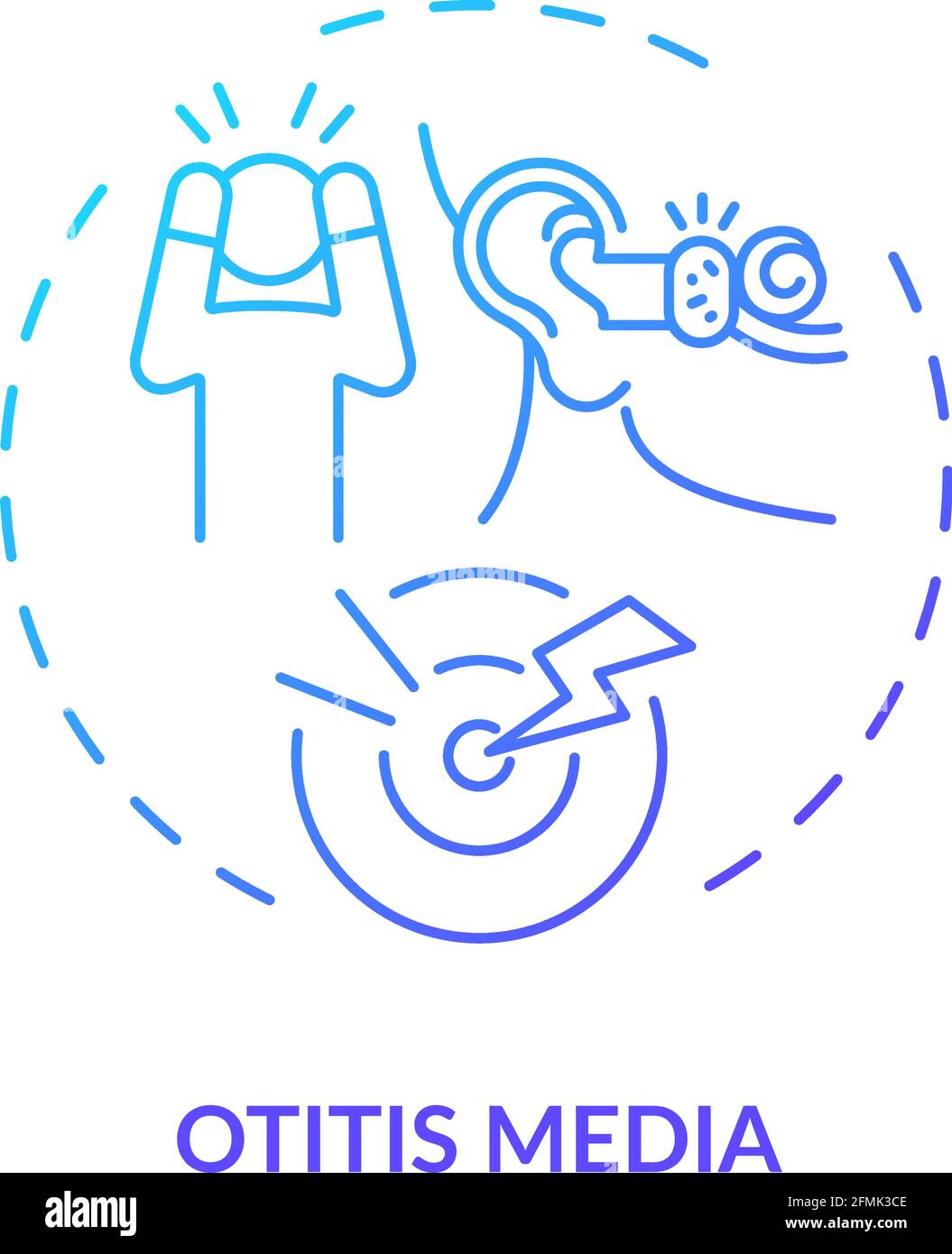 Otitis media concept icon Stock Vector Image & Art - Alamy