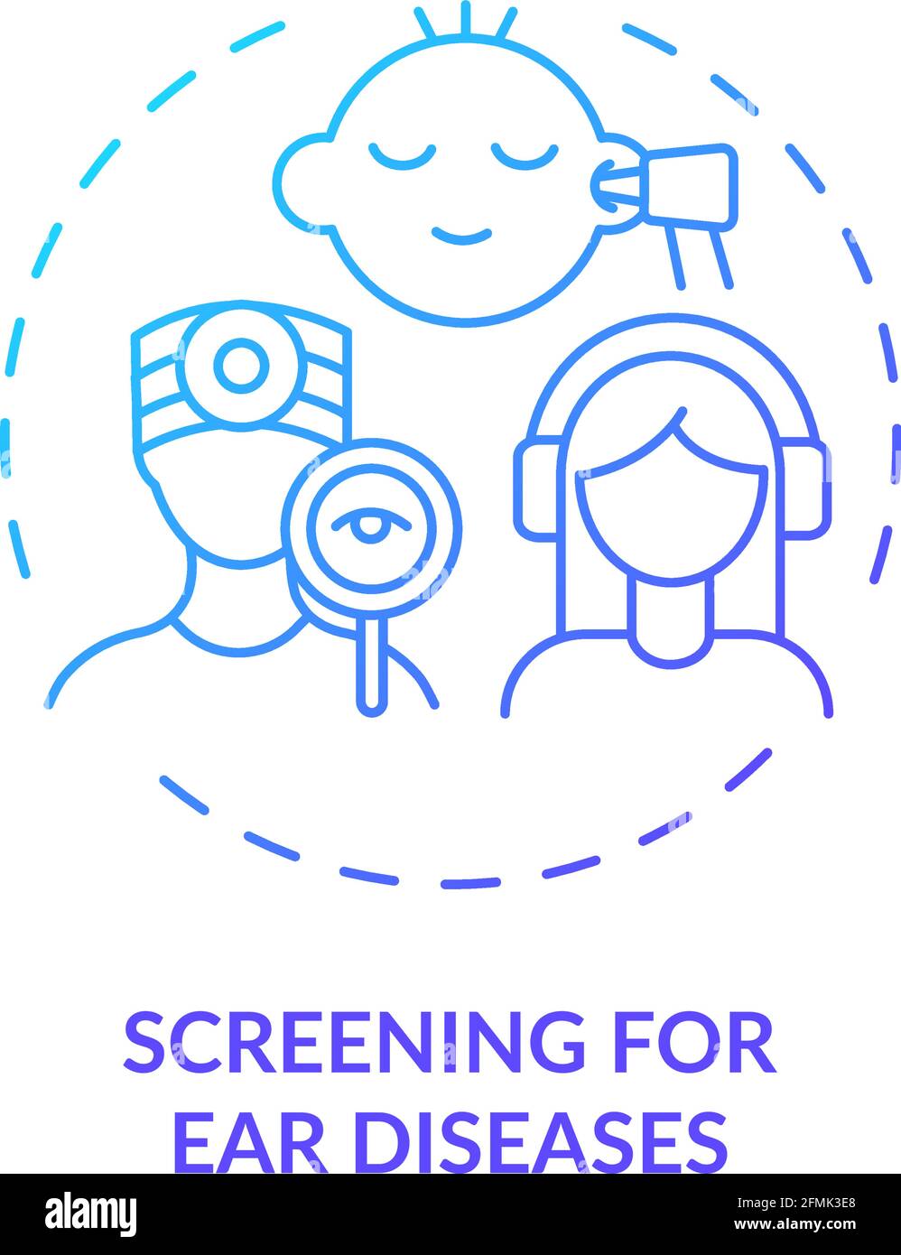 Screening for ear diseases concept icon Stock Vector Image & Art - Alamy