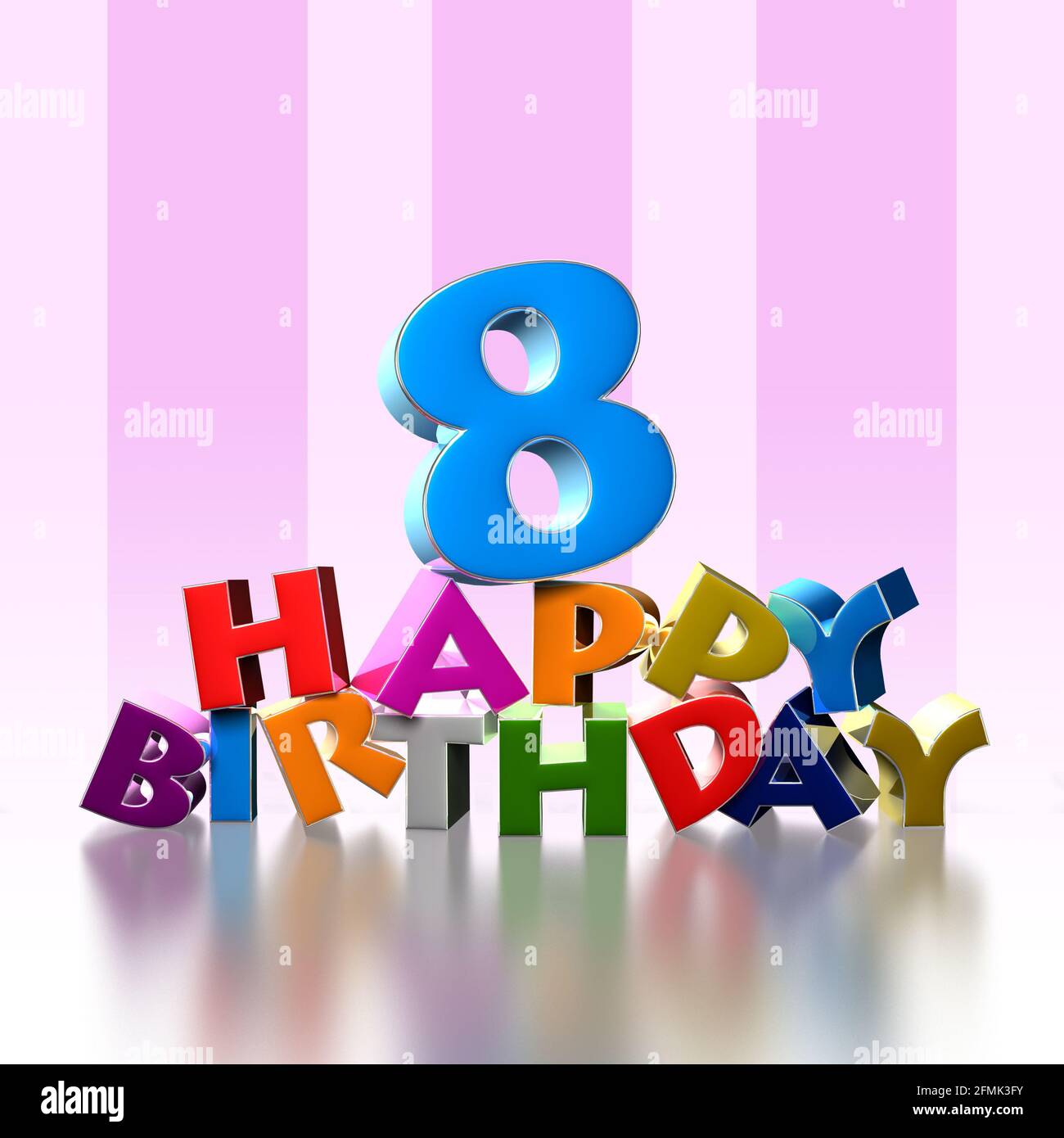 Happy 8th birthday hi-res stock photography and images - Alamy
