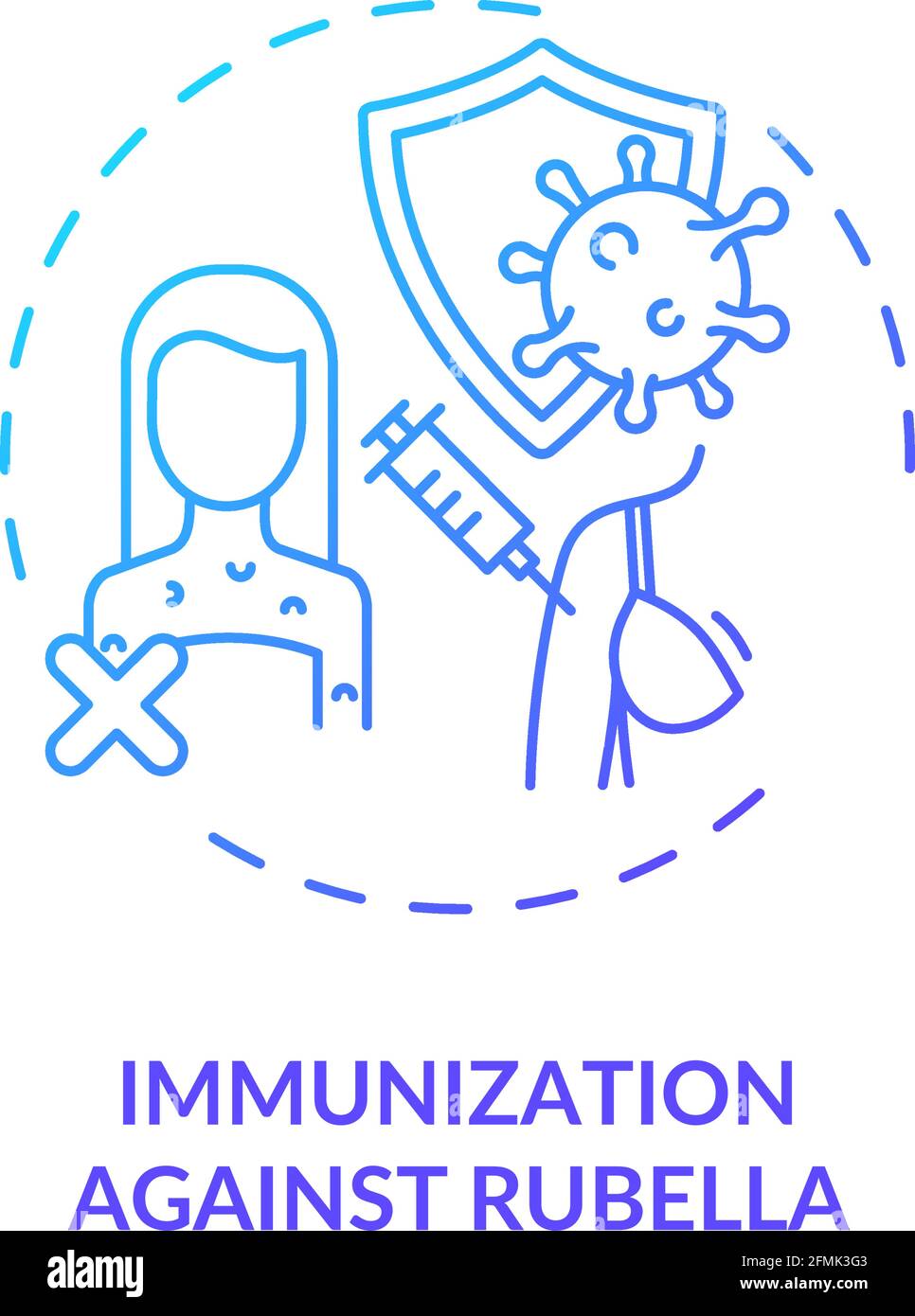 Immunization against rubella concept icon Stock Vector Image & Art - Alamy