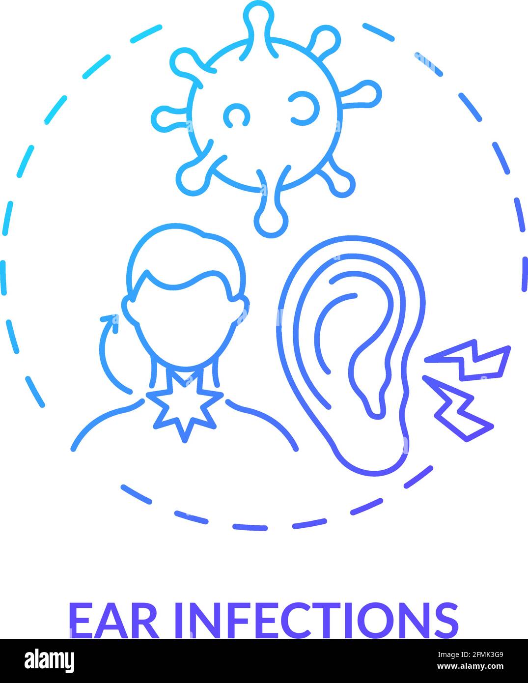 Ear infections concept icon Stock Vector Image & Art - Alamy