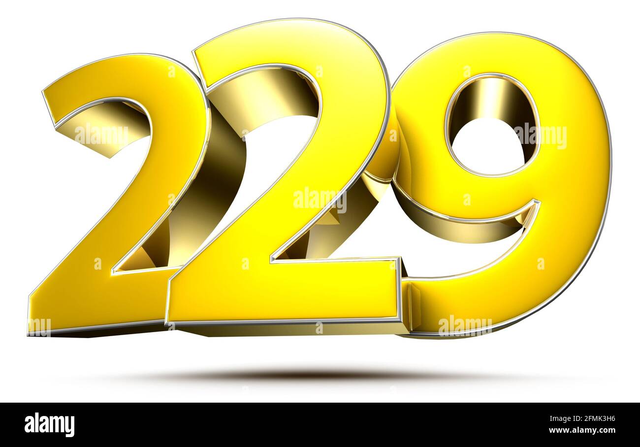 3d number 229 hi-res stock photography and images - Alamy