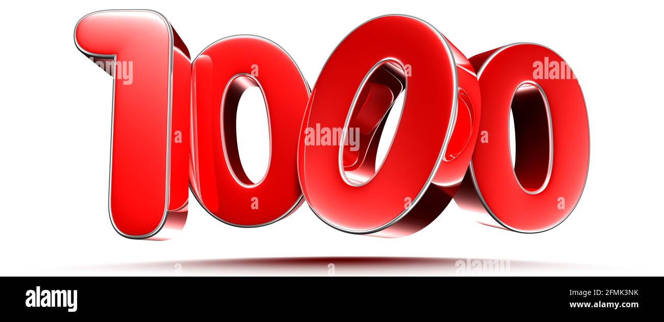 3d number 1000 hi-res stock photography and images - Alamy