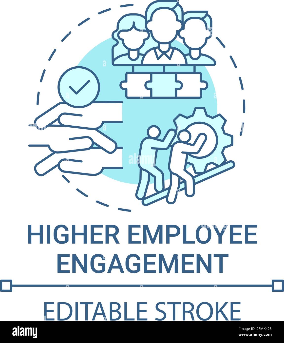 Higher employee engagement concept icon Stock Vector Image & Art - Alamy
