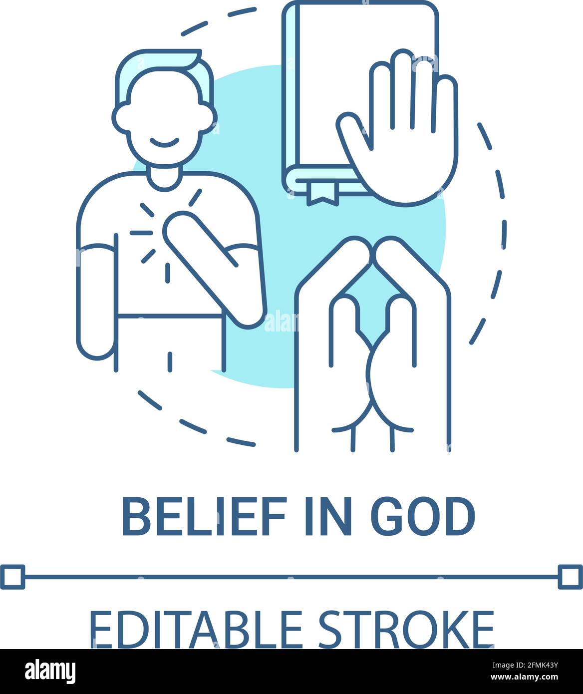 Belief in God concept icon Stock Vector Image & Art - Alamy