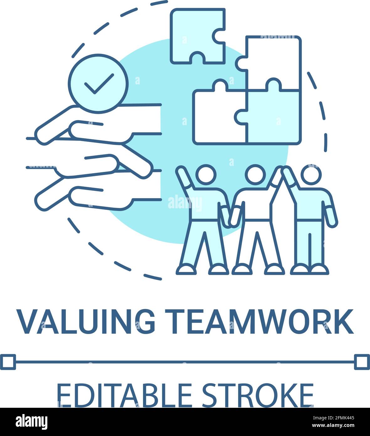 Valuing teamwork concept icon Stock Vector Image & Art - Alamy