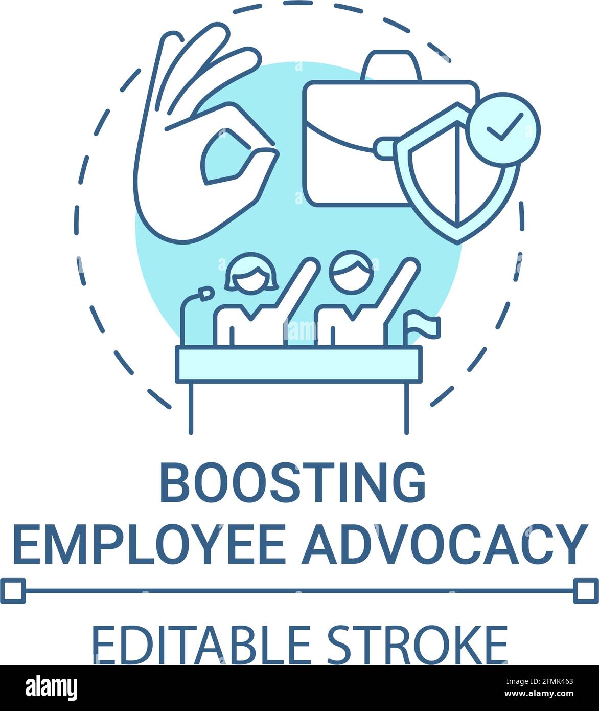 Boosting employee advocacy concept icon Stock Vector Image & Art - Alamy
