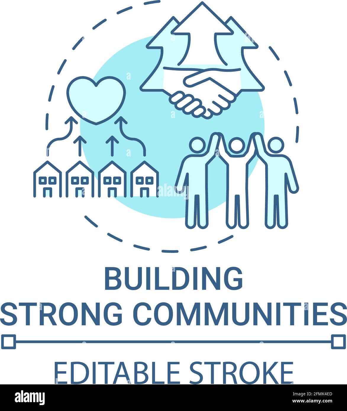 Building strong communities concept icon Stock Vector Image & Art - Alamy