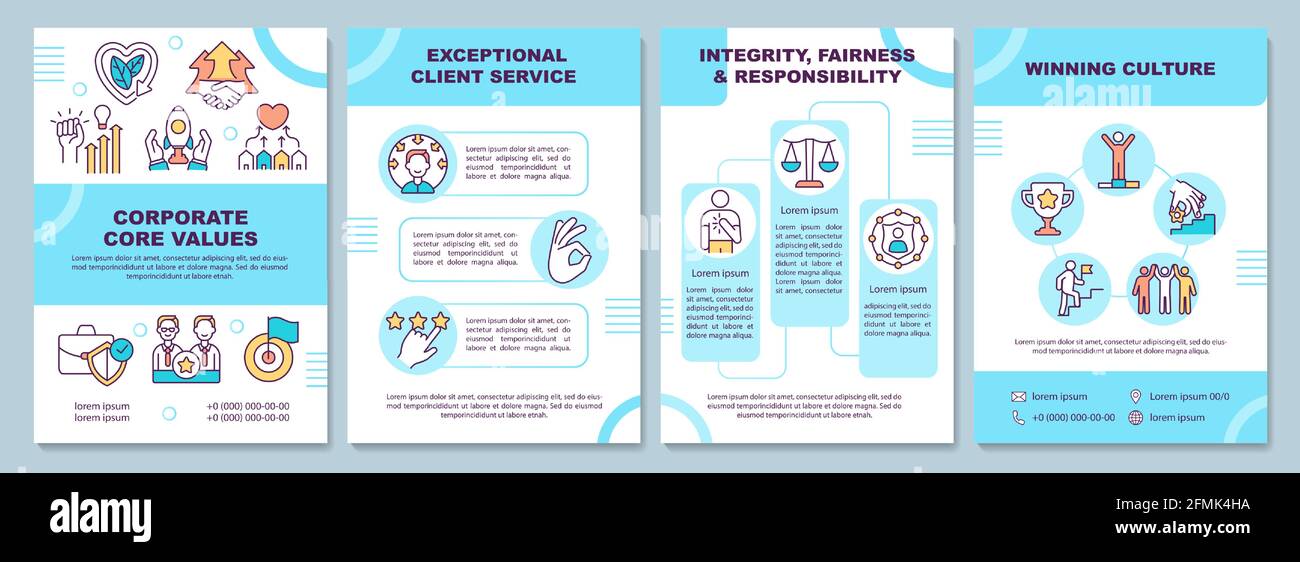 Corporate core values brochure template Stock Vector Image & Art - Alamy