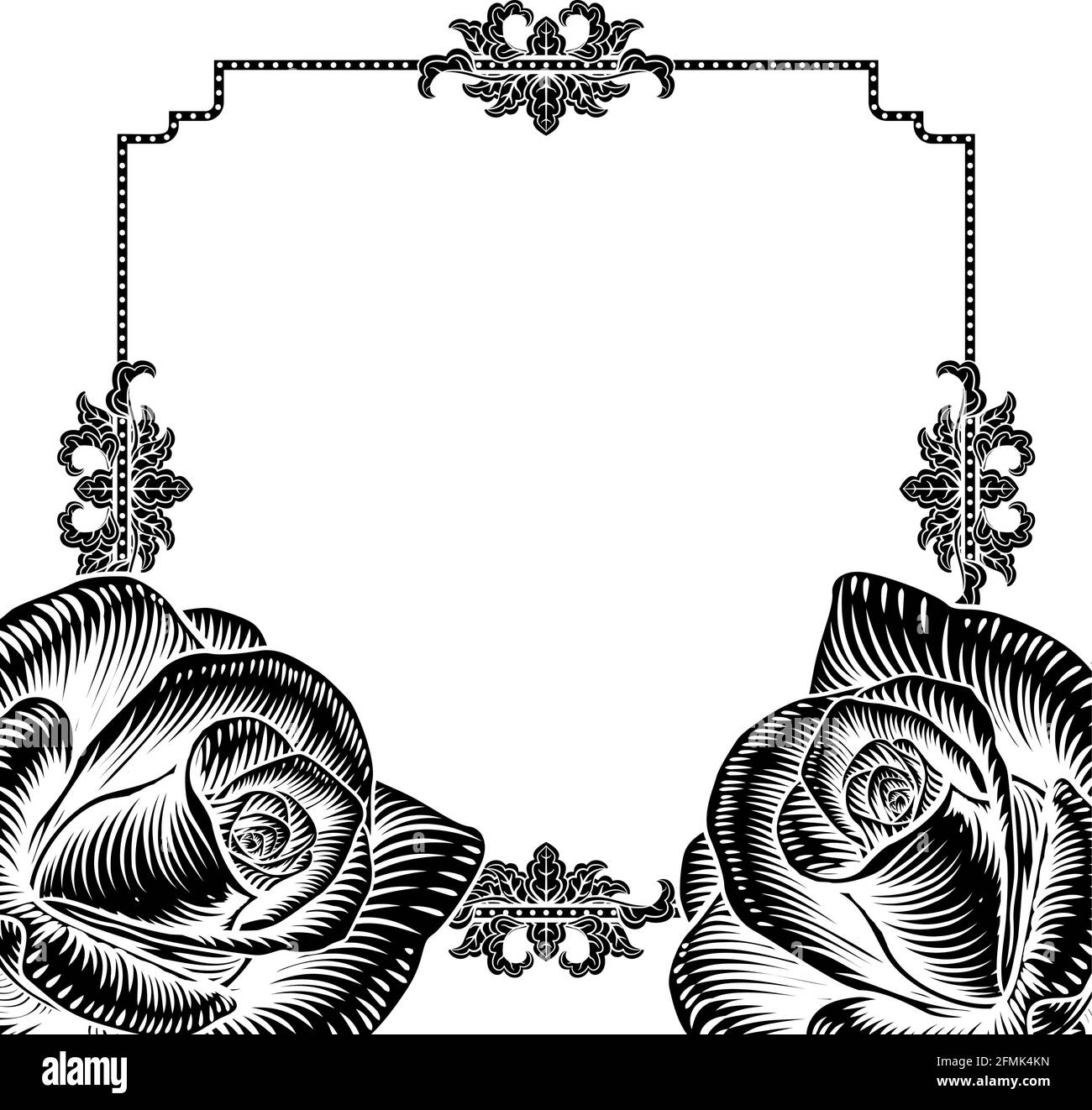 Rose Flower Funeral Wedding Invite Background Stock Vector Image & Art ...