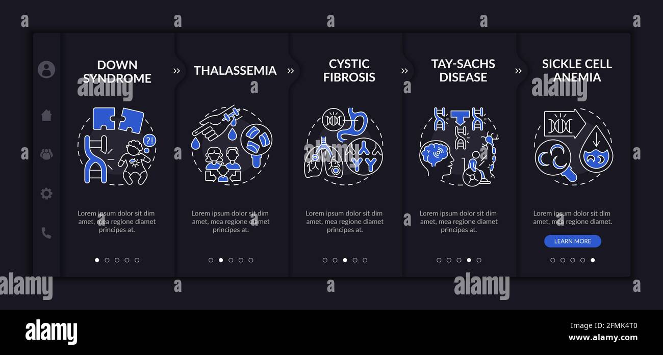 Common Genetic Diseases Onboarding Vector Template Stock Vector Image And Art Alamy