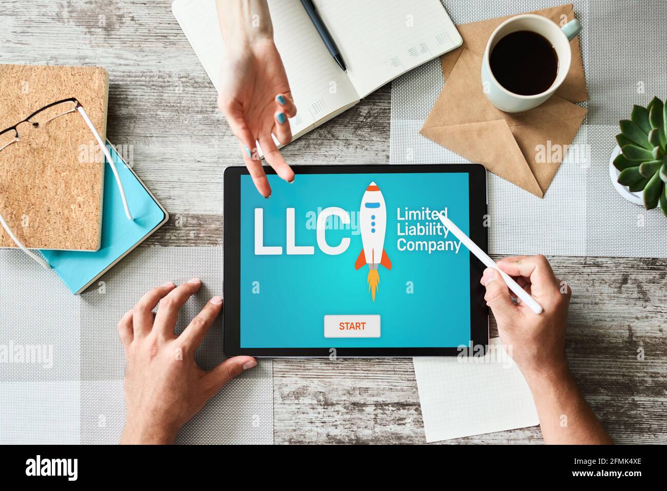 LLC Limited Liability Company. Business strategy and technology concept ...