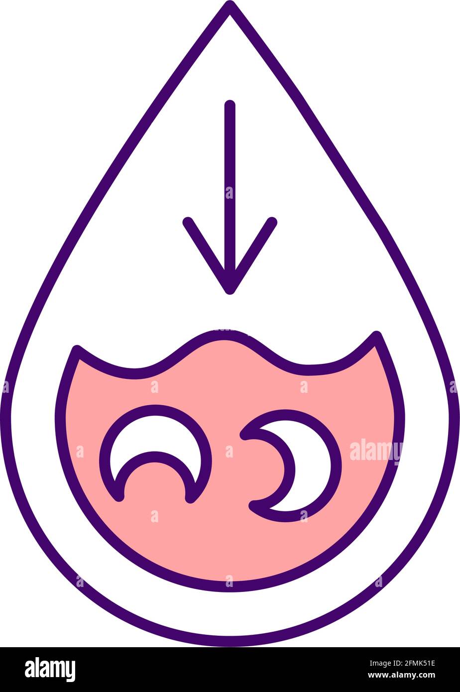 Sickle cell anemia RGB color icon Stock Vector Image & Art - Alamy