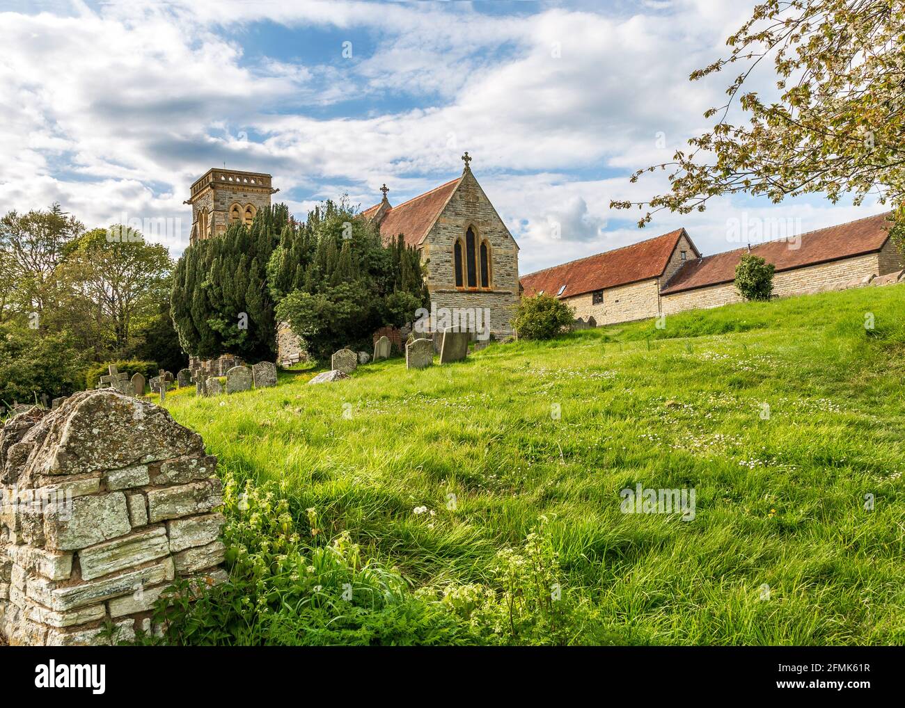 St. Peter's Church in the village of Binton in Warwickshire, England ...