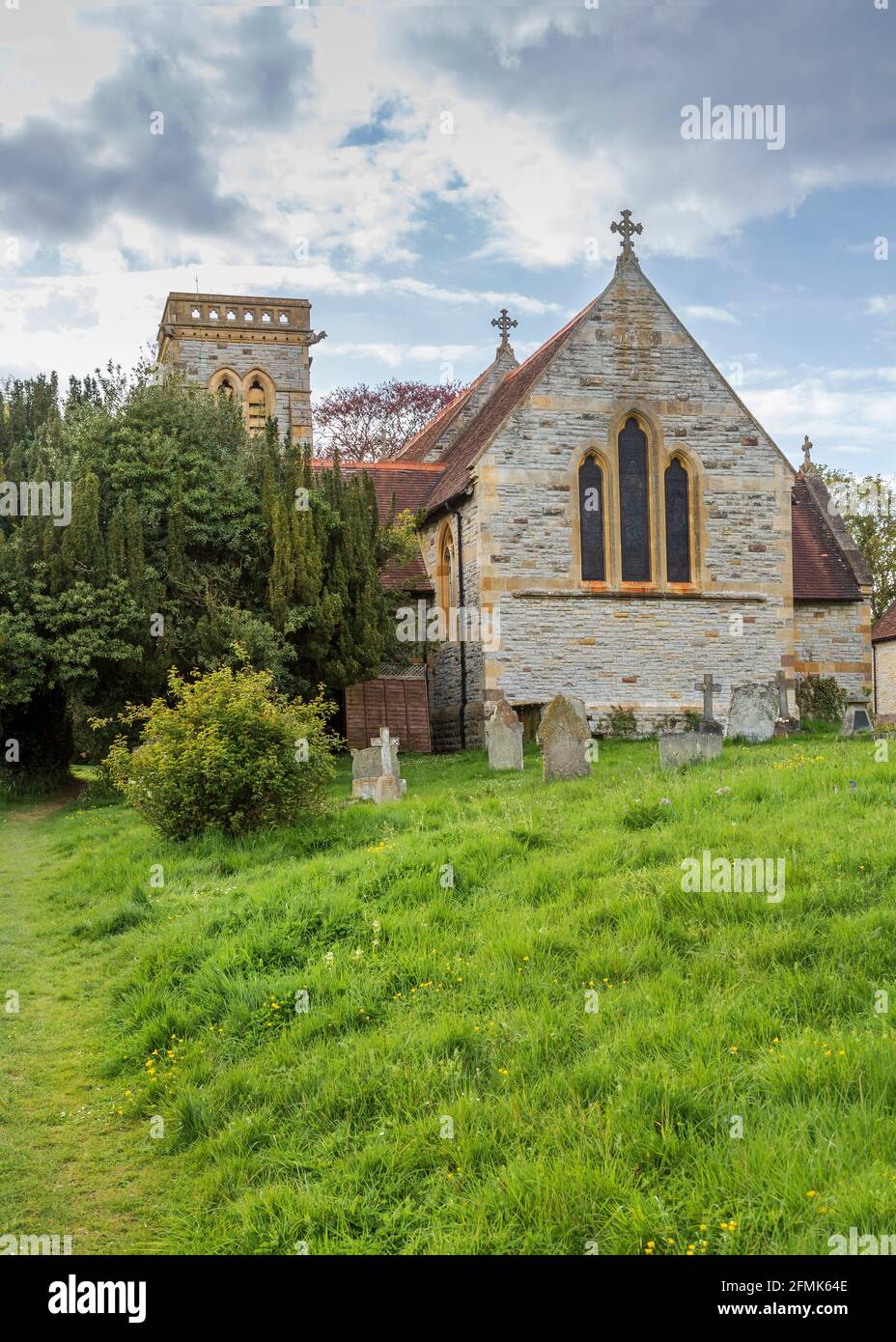 St. Peter's Church in the village of Binton in Warwickshire, England ...