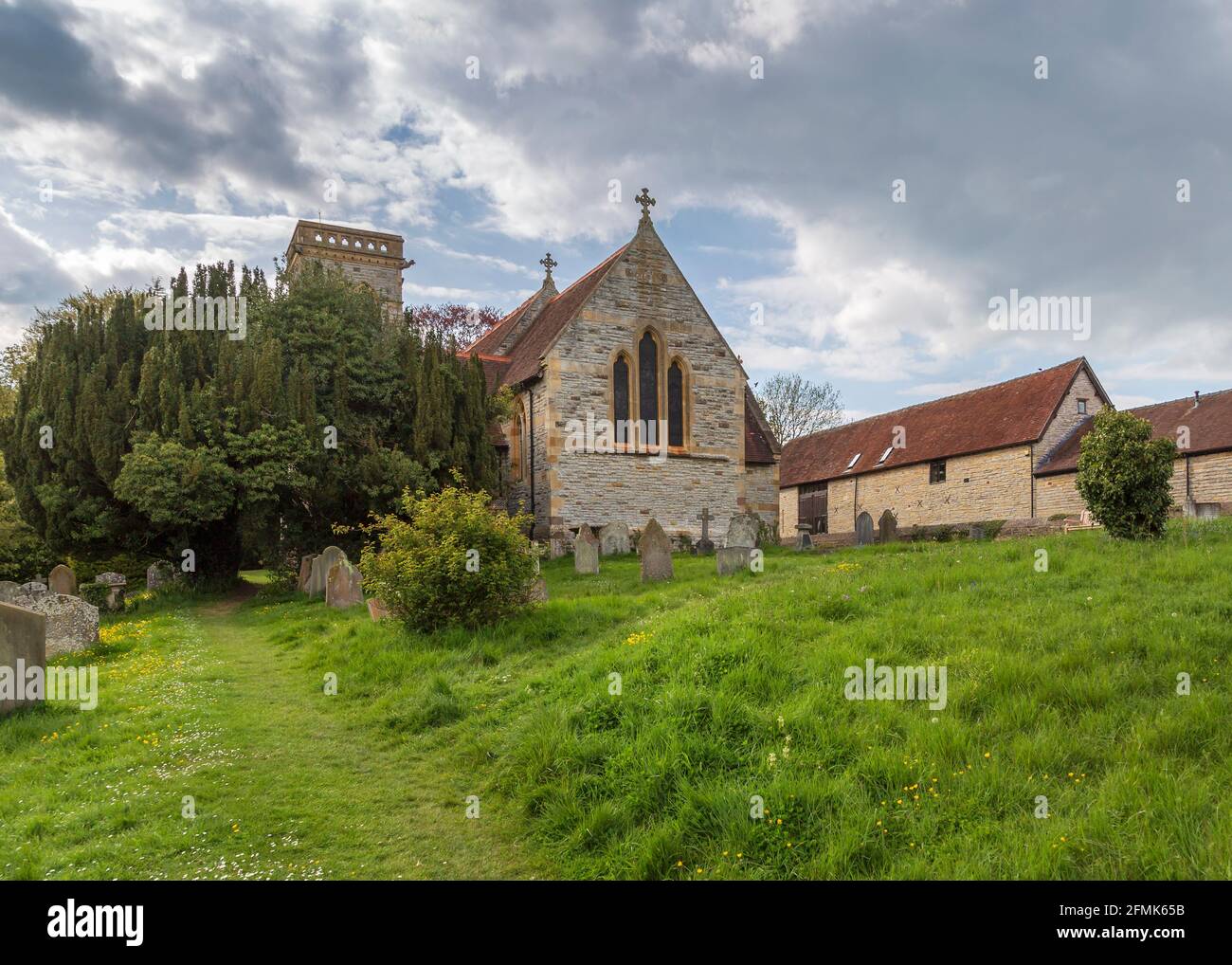 St. Peter's Church in the village of Binton in Warwickshire, England ...