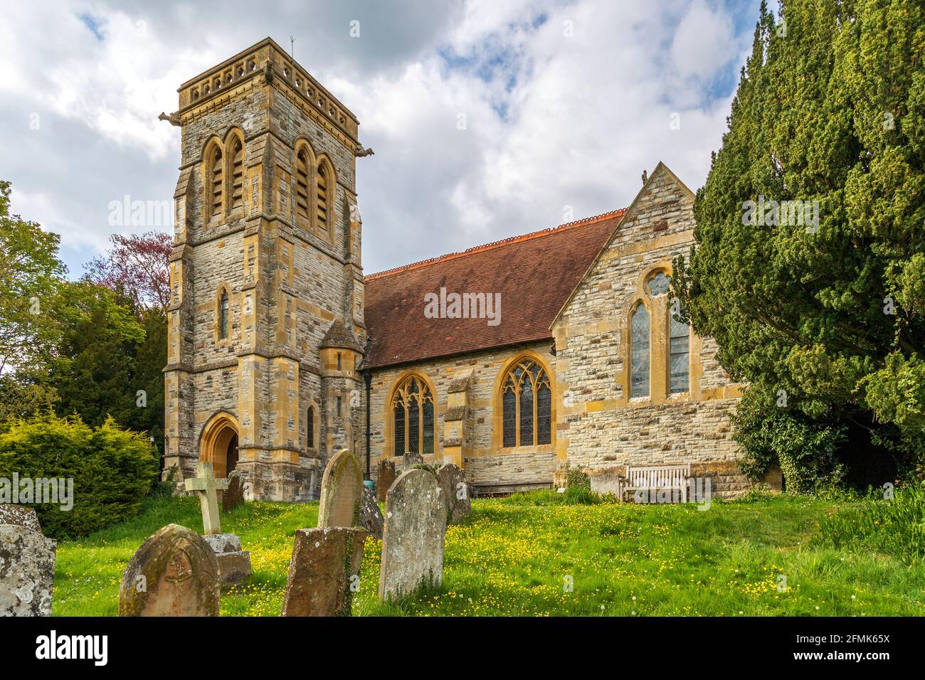 St. Peter's Church in the village of Binton in Warwickshire, England ...