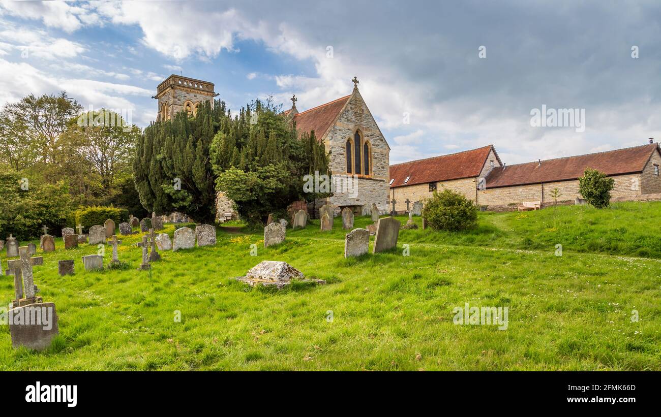 St. Peter's Church in the village of Binton in Warwickshire, England ...
