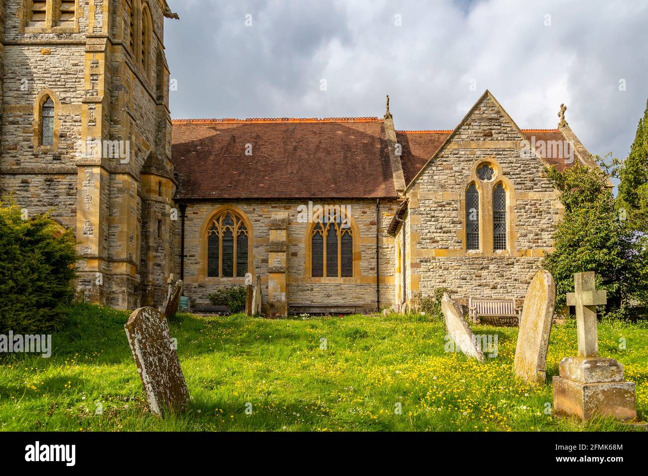 St. Peter's Church in the village of Binton in Warwickshire, England ...