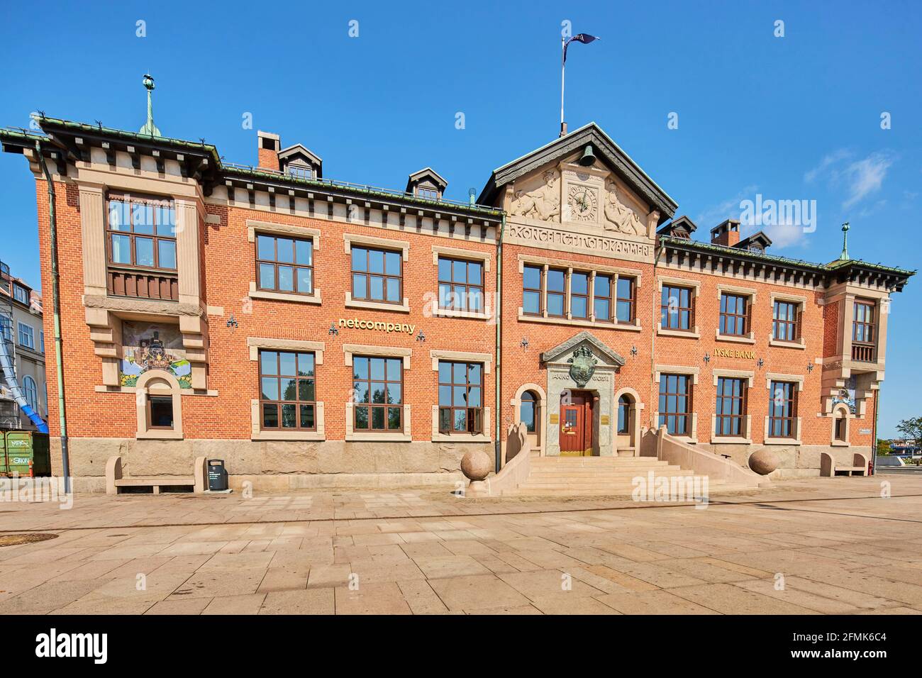 a traditional danish bank building in city Stock Photo - Alamy