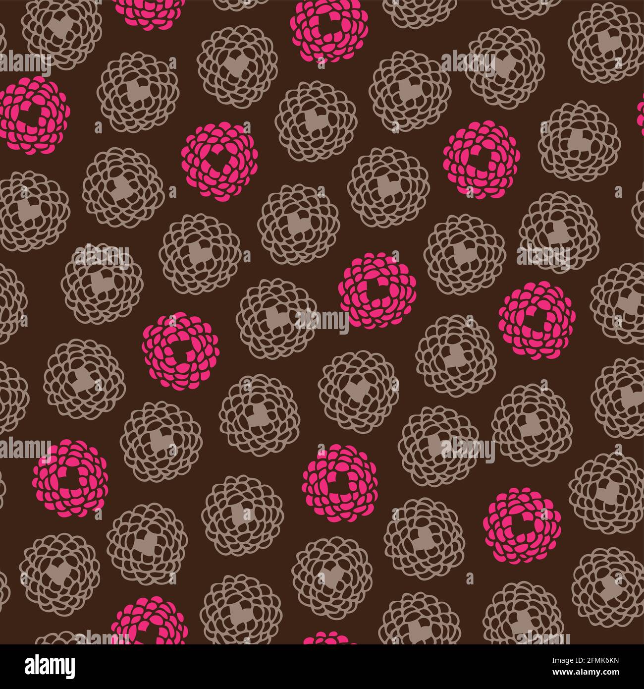 Flower doodle pattern, vector hand drawn floral background Stock Vector ...