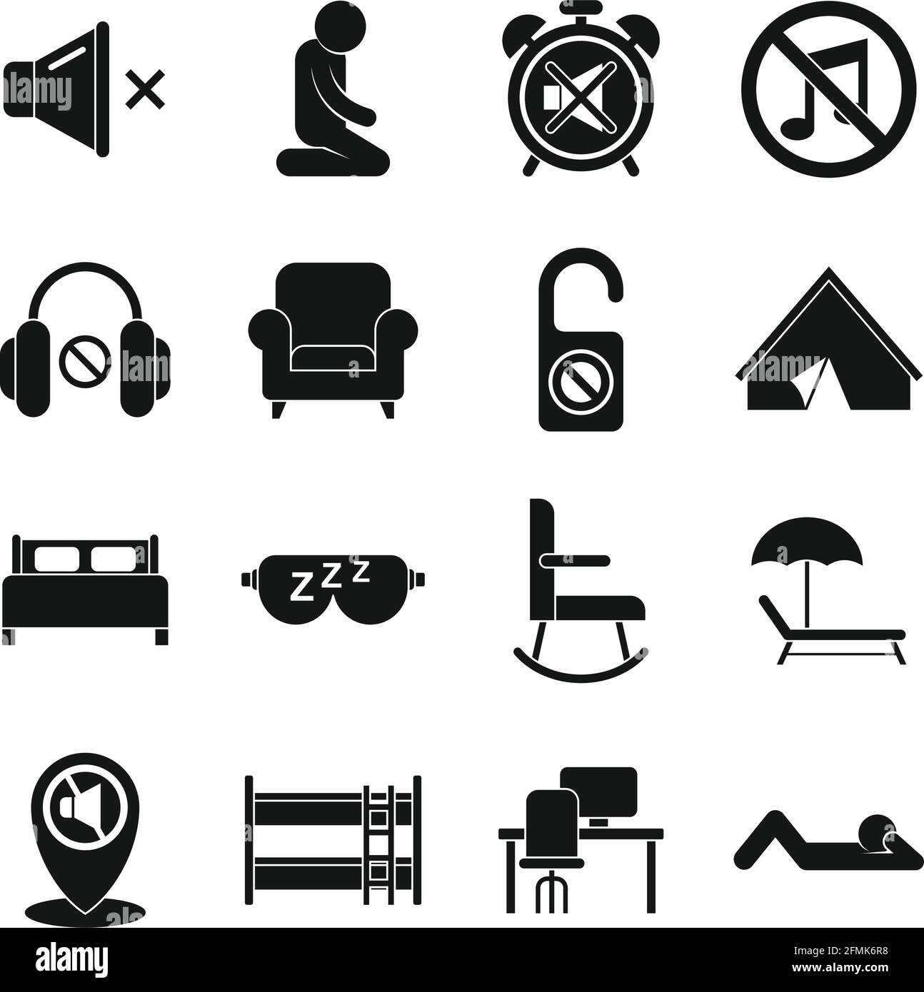 Quiet spaces icons set, simple style Stock Vector Image & Art - Alamy