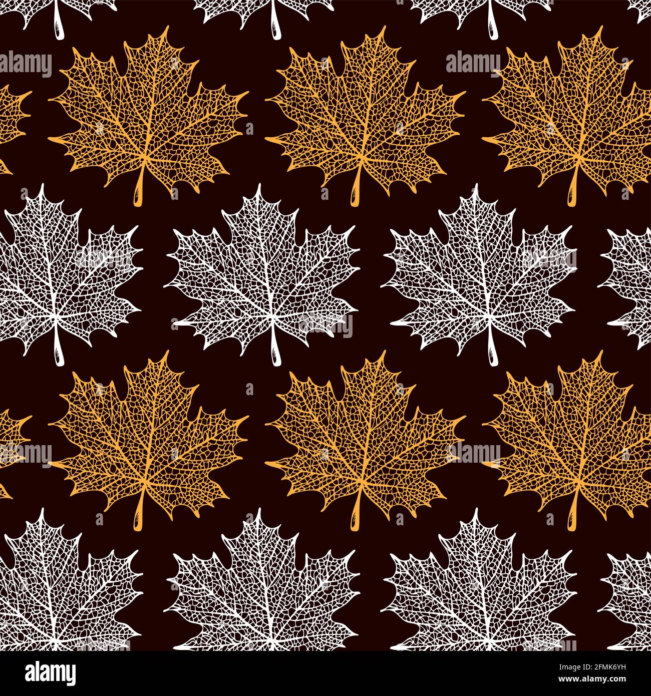 Maple leaf silhouette pattern, seamless vector maple background Stock Vector Image & Art - Alamy