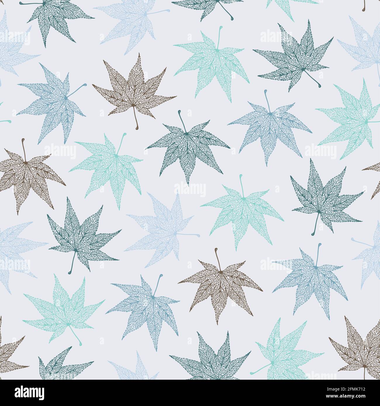 Maple leaf silhouette pattern, seamless vector japan maple background Stock Vector Image & Art ...