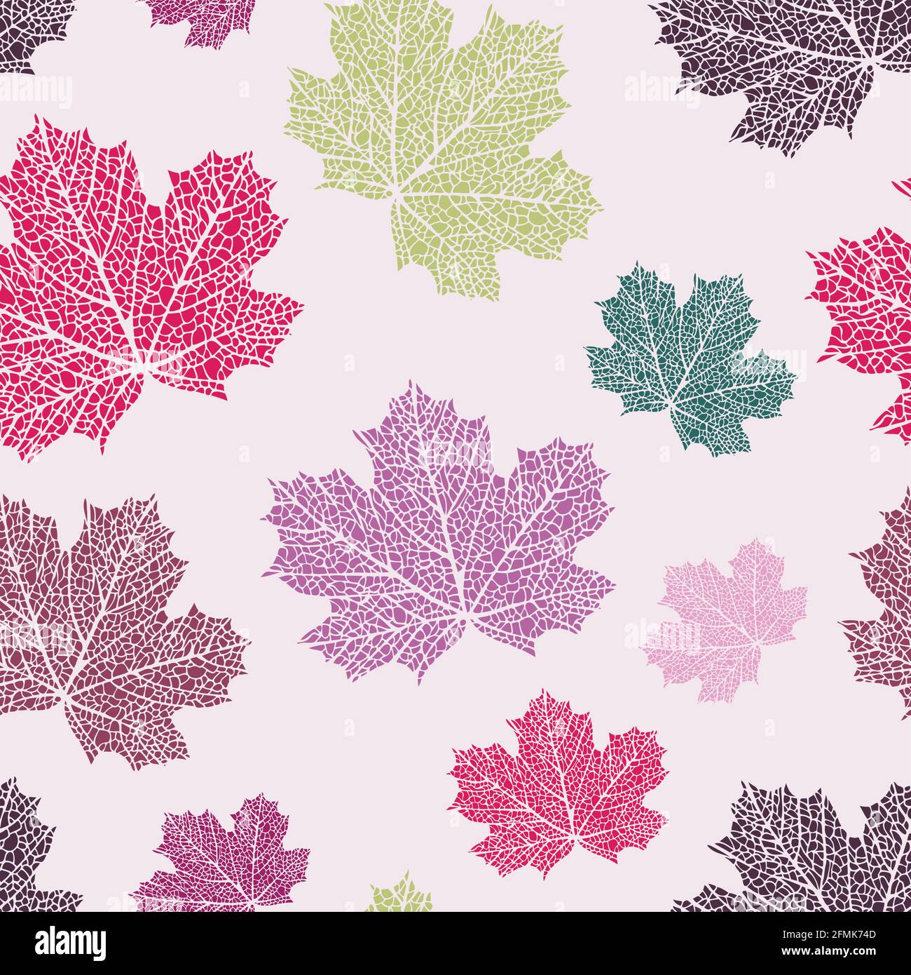 Maple leaf silhouette pattern, seamless vector maple background Stock Vector Image & Art - Alamy